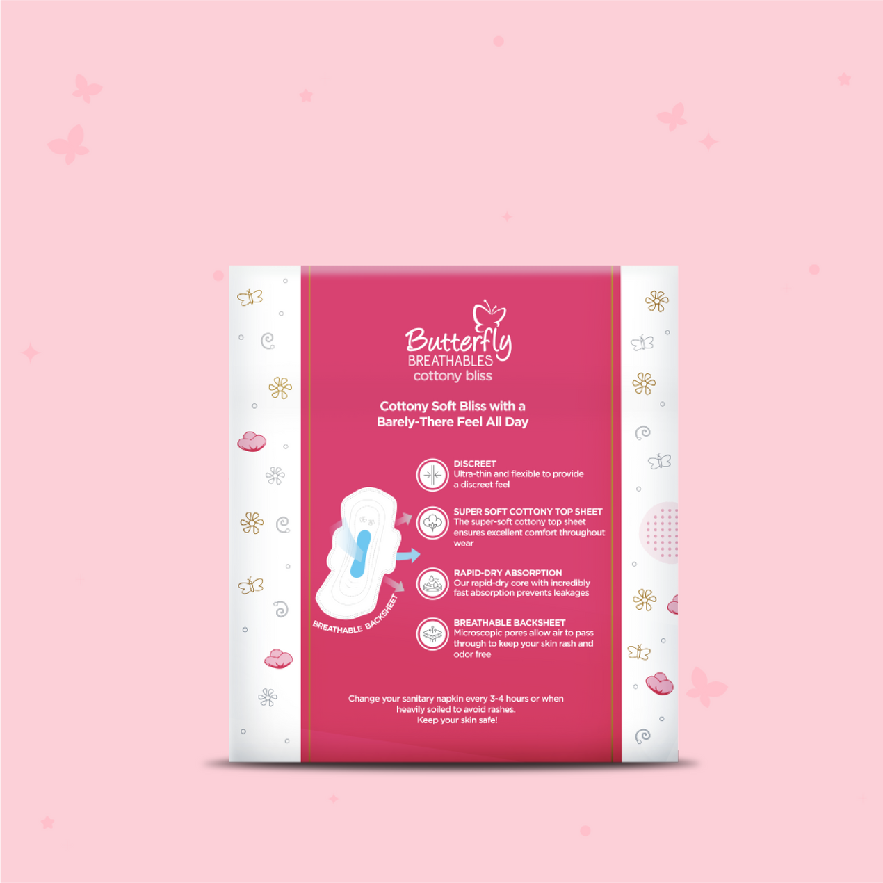Ultra thin cotton sanitary pads in Pakistan | Butterfly Breathables ...
