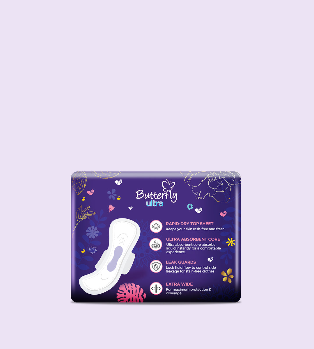 Butterfly Ultra Thin Economy Pack Sanitary Packs Long 8 pcs - Super ...
